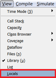 Variables in Modelsim Waveform